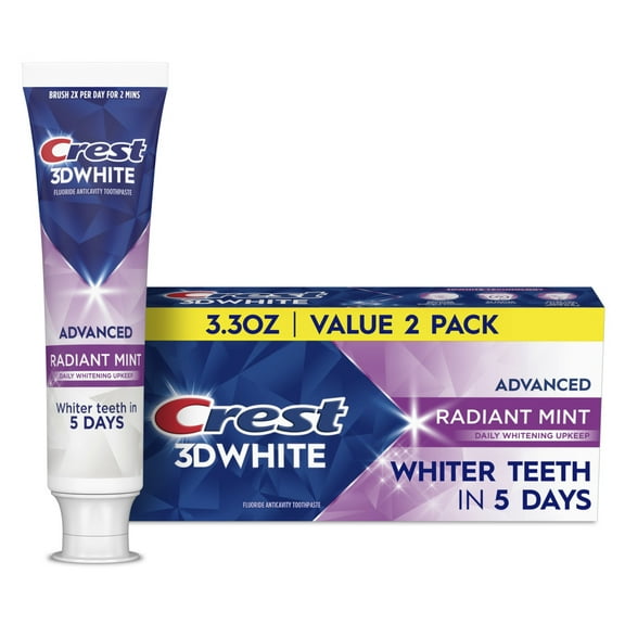 Crest 3D White Glamorous White Mouthwash, Radiant Mint, 946ml (32 FL OZ), 2 Pack - Walmart.com