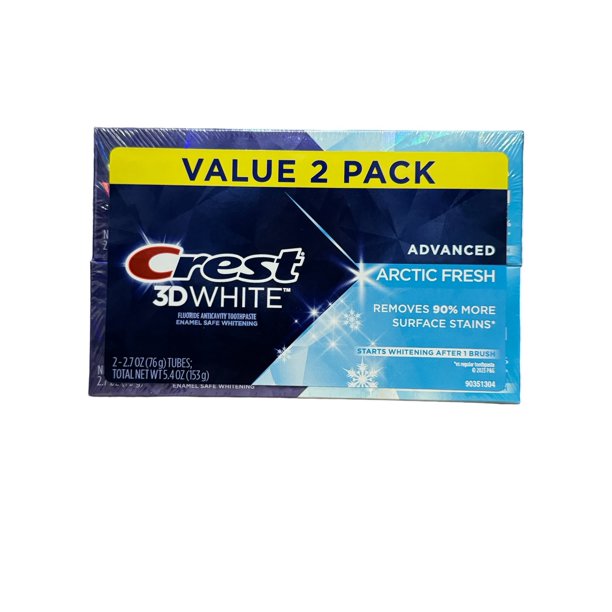 Crest 3D White Advanced Whitening Toothpaste, Arctic Fresh, 2.7 oz ...