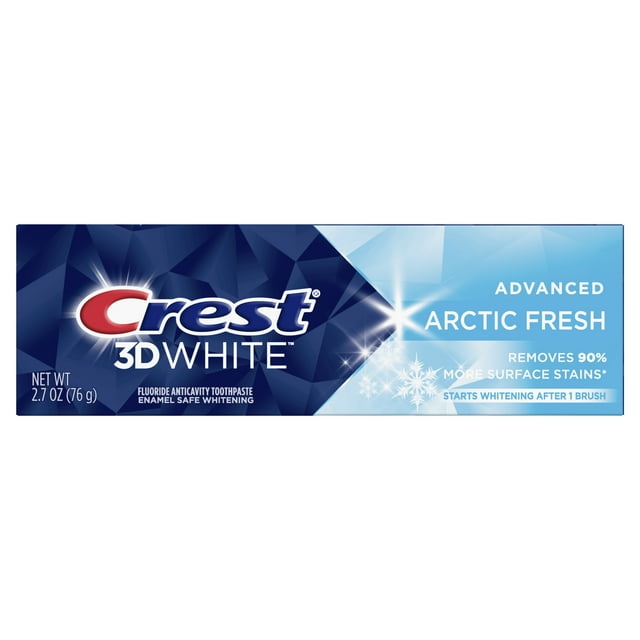 Crest 3D White Advanced Whitening Toothpaste, Arctic Fresh, 2.7 oz ...