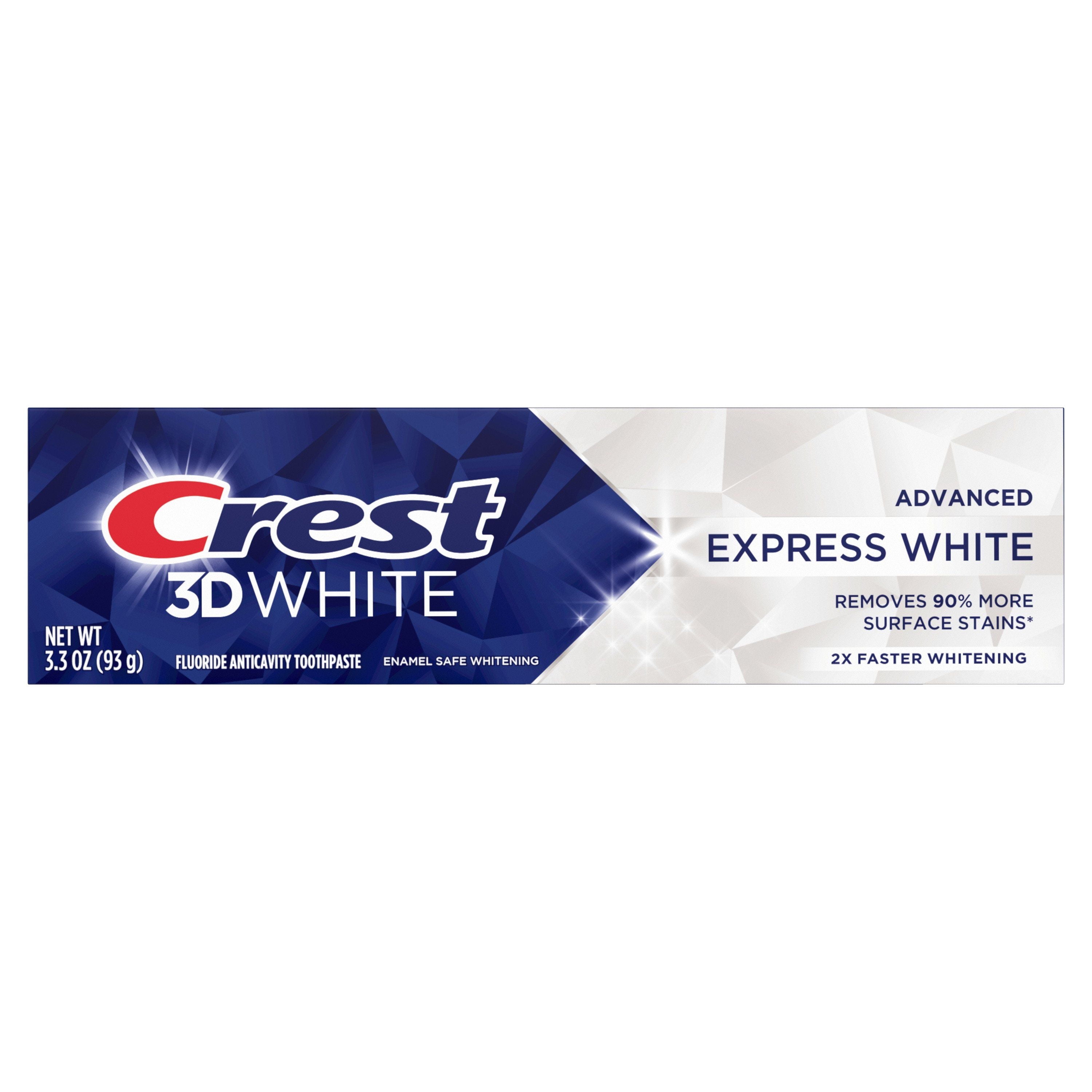 Crest 3D White Advanced Whitening Toothpaste - Express White - 3.3 oz ...