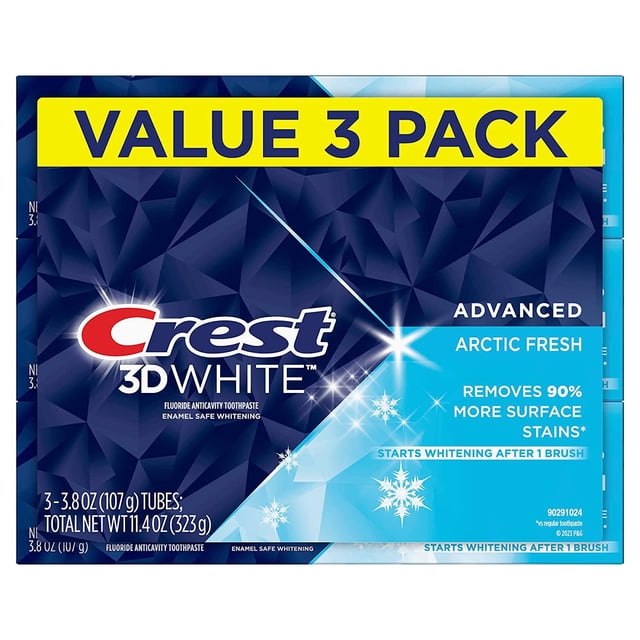 Crest 3D White Arctic Fresh Teeth Whitening Toothpaste, 3.8 Oz, Pack Of ...