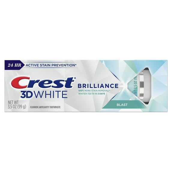 Crest 3D White Brilliance Single Toothpaste, Teeth Whitening Blast, 3.5 oz - Walmart.com