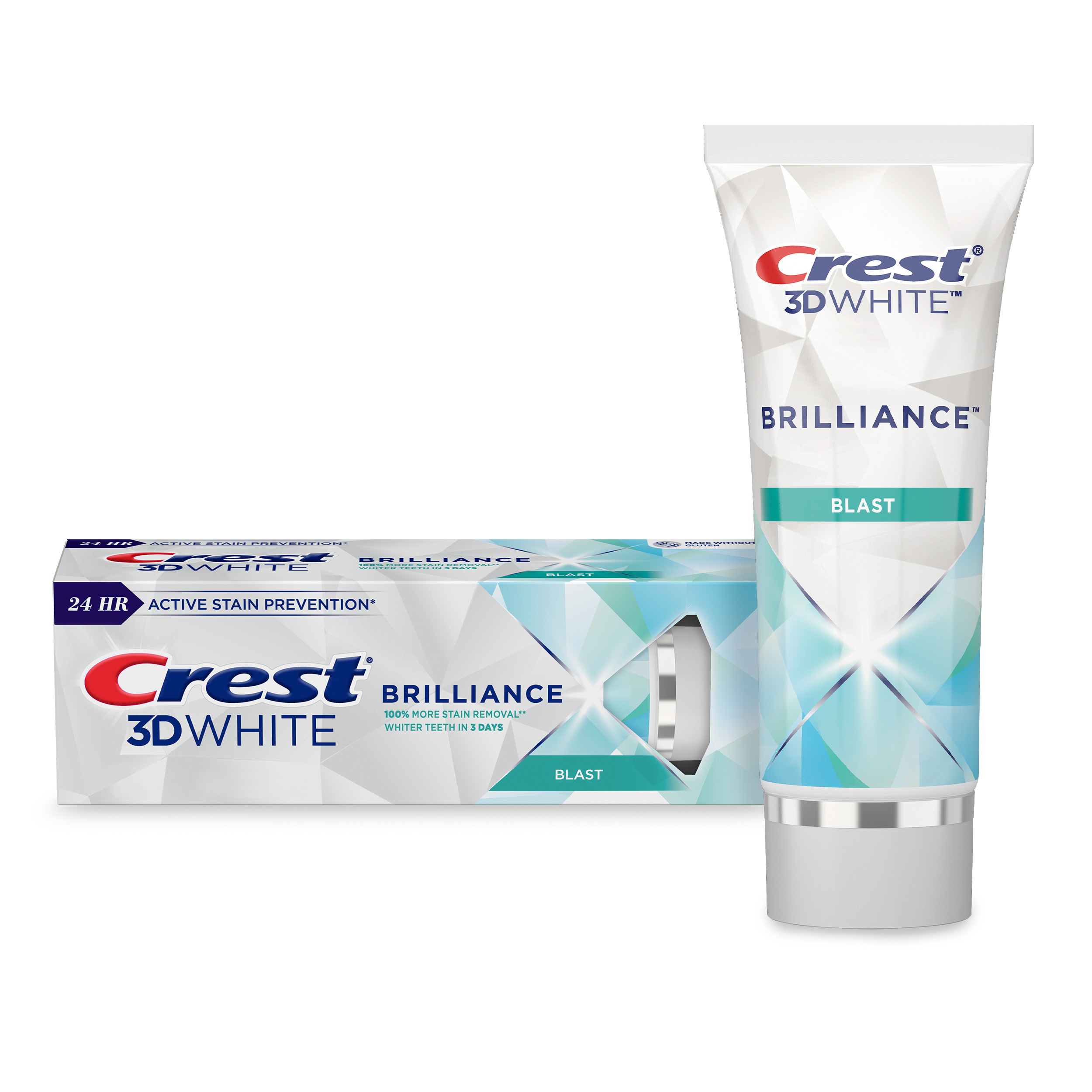 Crest 3D White Brilliance Blast Teeth Whitening Toothpaste 3 5 Oz