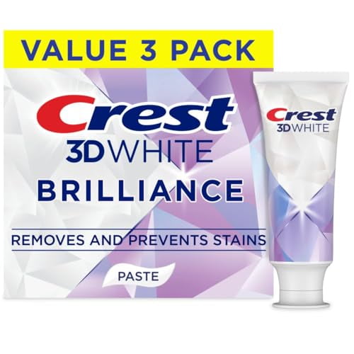 Crest 3D White Brilliance Bright Mint Teeth Whitening Toothpaste, 4.3 ...