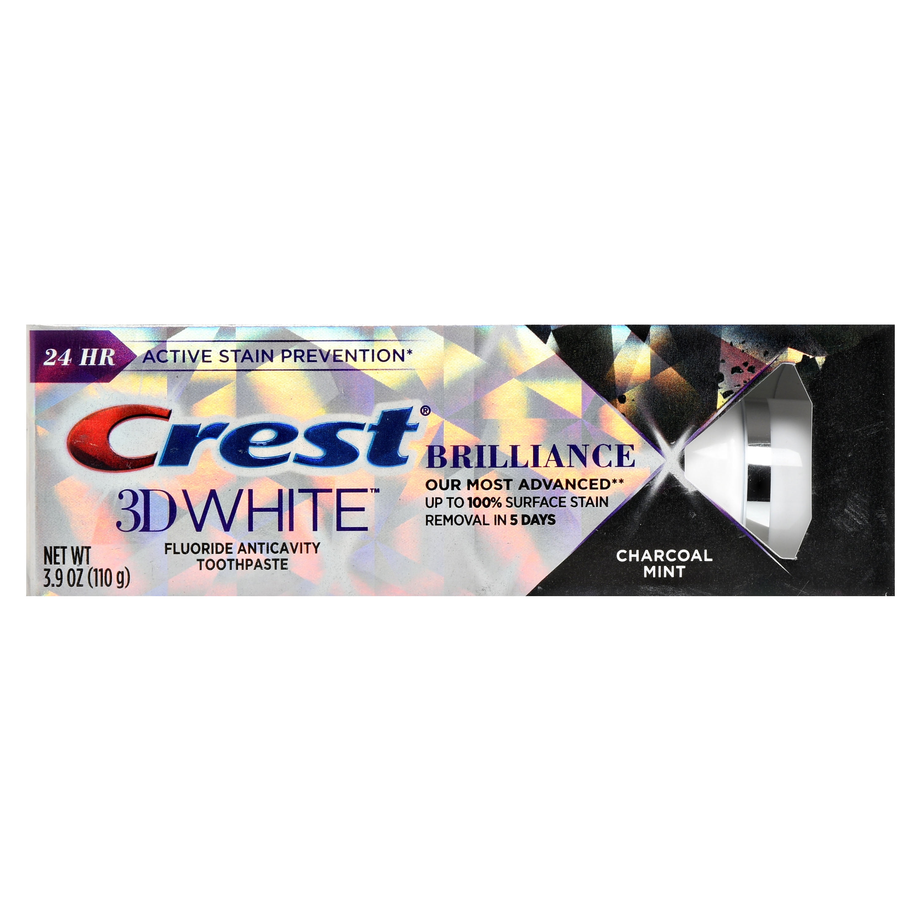 Crest 3D White Brilliance Advanced Charcoal Teeth Whitening Toothpaste ...