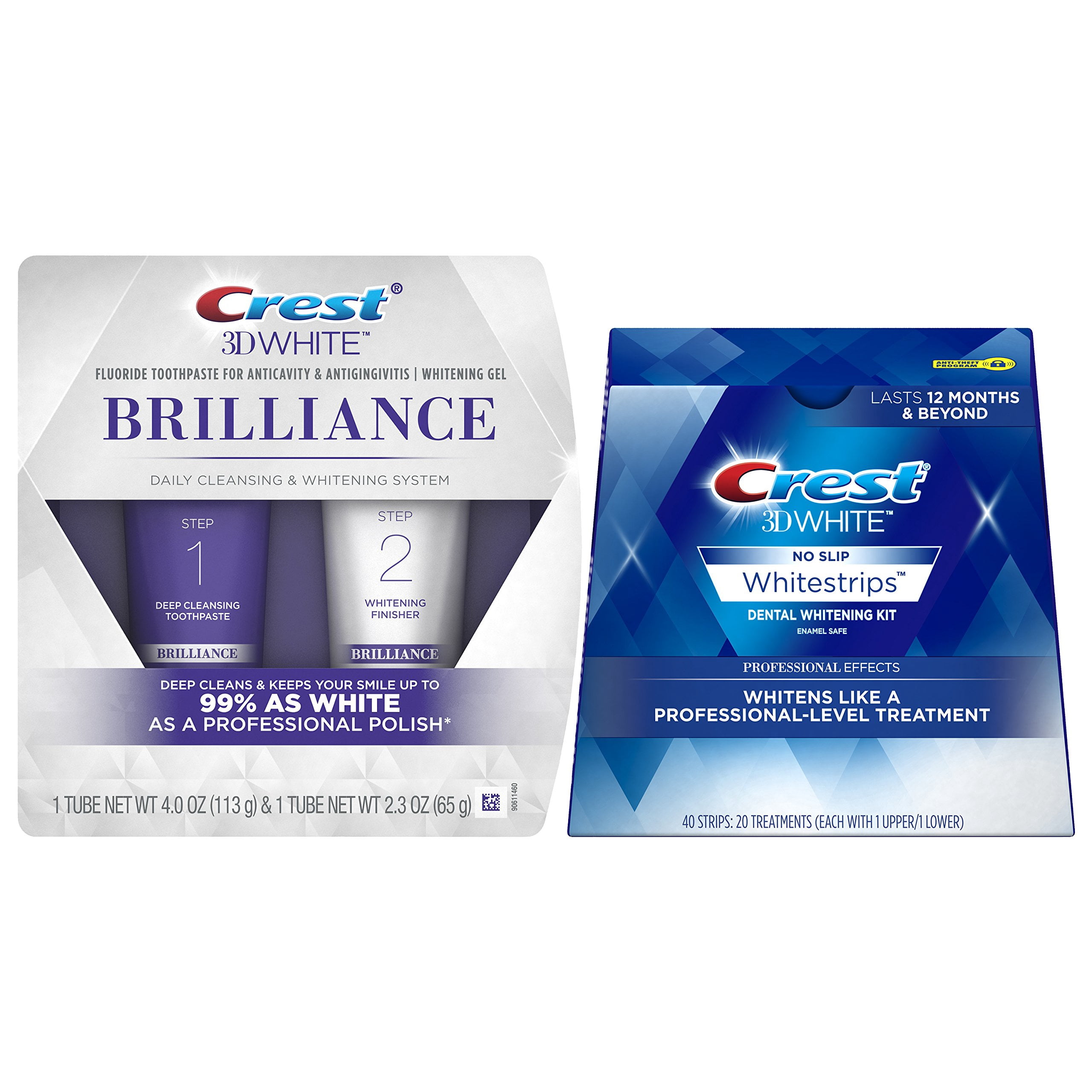Crest 3D White Brilliance Daily Cleansing Toothpaste And Whitening Gel ...