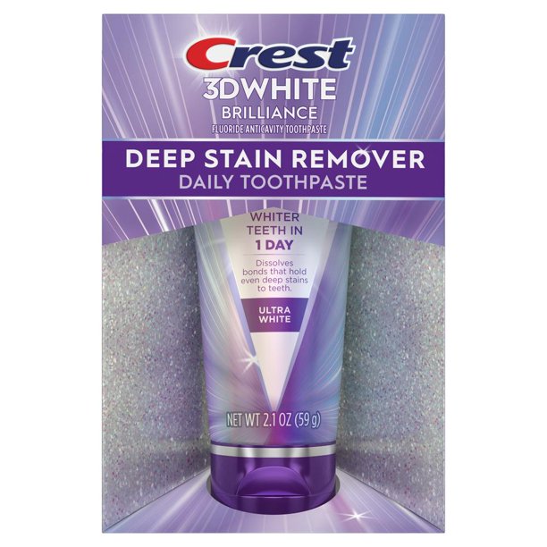 Crest 3D White Brilliance Deep Stain Remover Daily Toothpaste - 2.1 oz ...