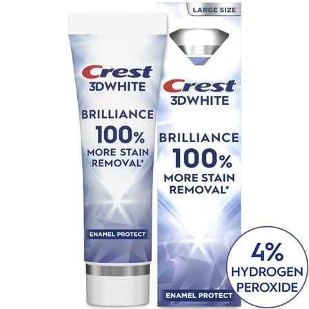 Crest 3D White Brilliance Single Toothpaste, Teeth Whitening Blast, 3.5 ...
