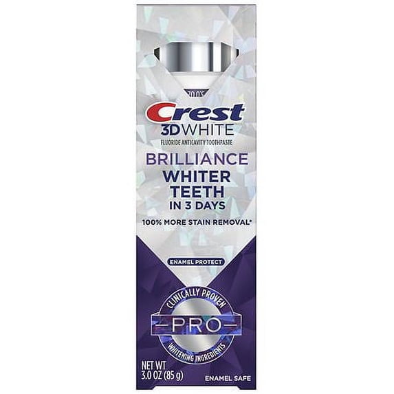 Crest 3D White Brilliance Pro Enamel Protect Toothpaste 3oz with ...