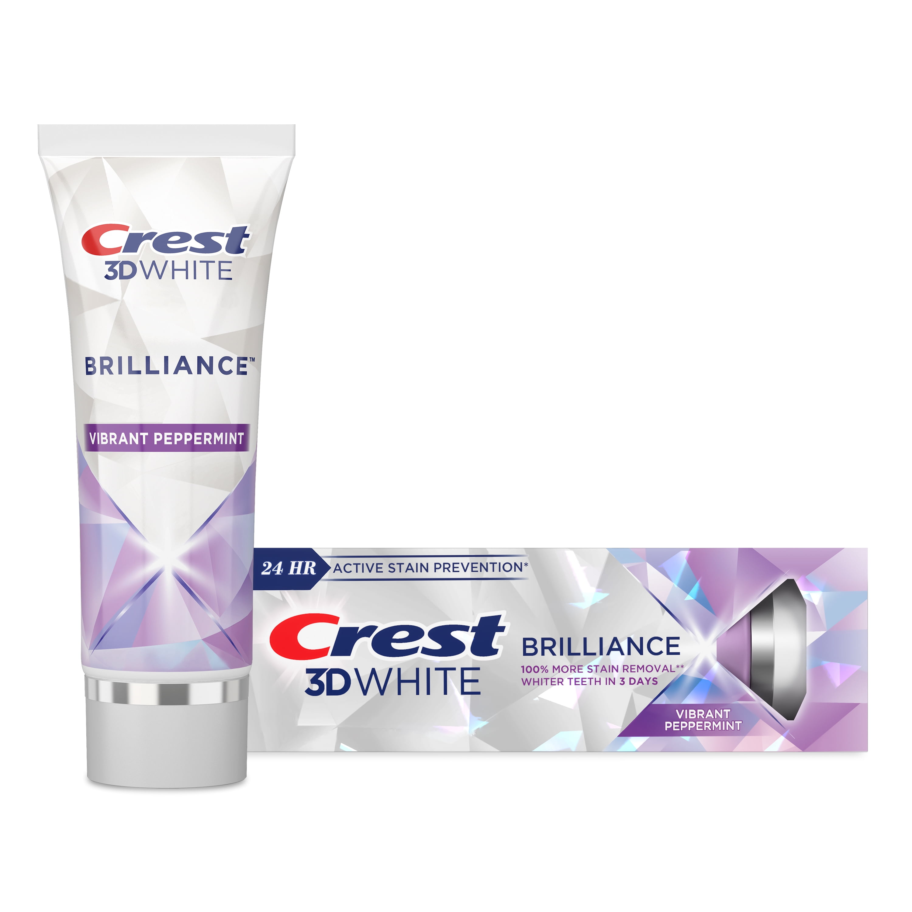 Crest 3D White Brilliance Vibrant Peppermint Teeth Whitening Toothpaste, 4.6 oz - Walmart.com
