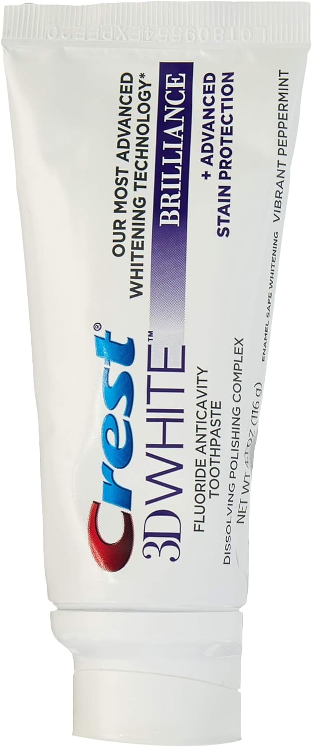 Crest 3D White Brilliance Whitening Toothpaste with Stain Protection, 4 ...