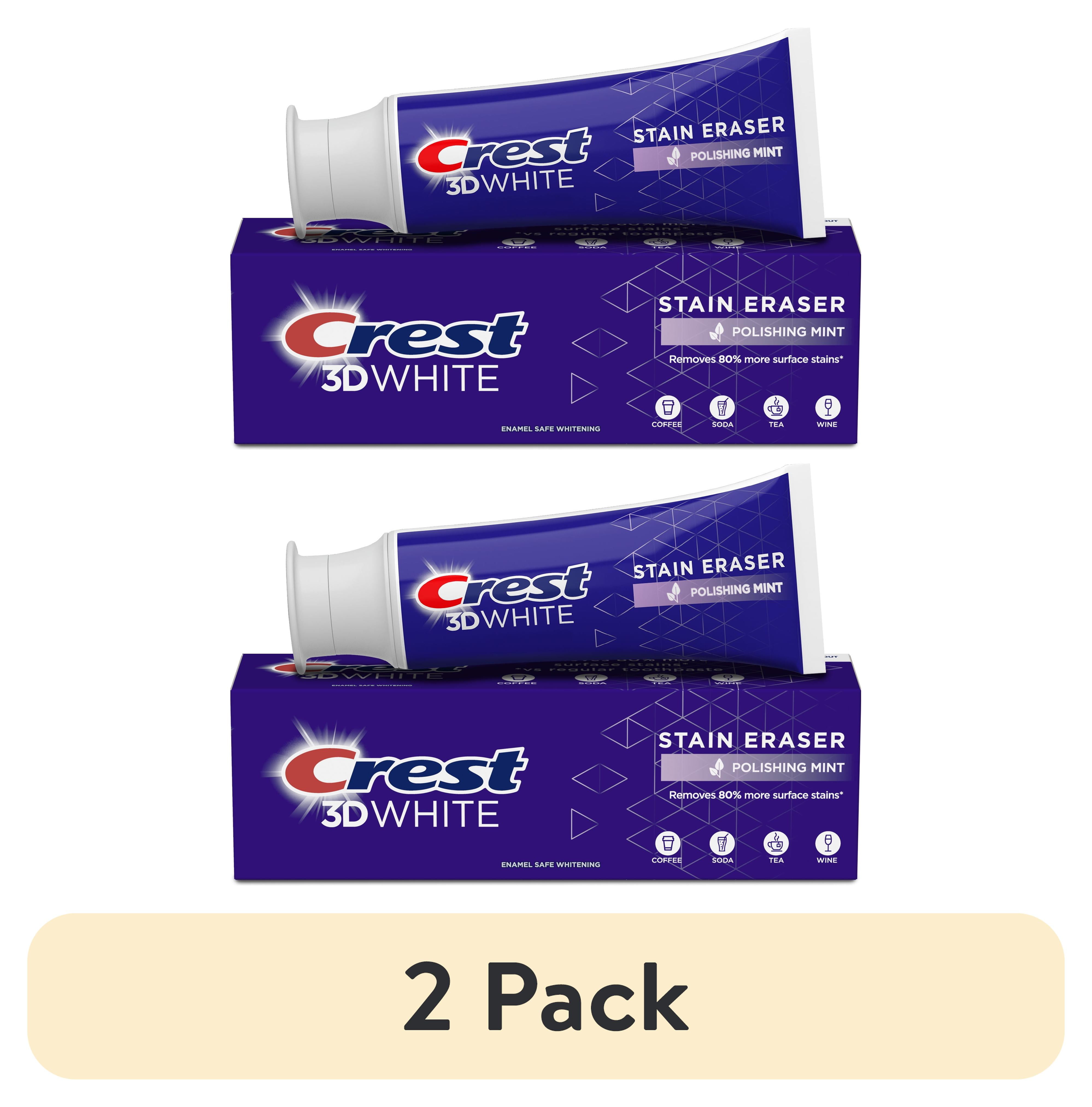 (2 pack) Crest 3D White Stain Ersr Whitening Toothpste, Polishing Mint ...