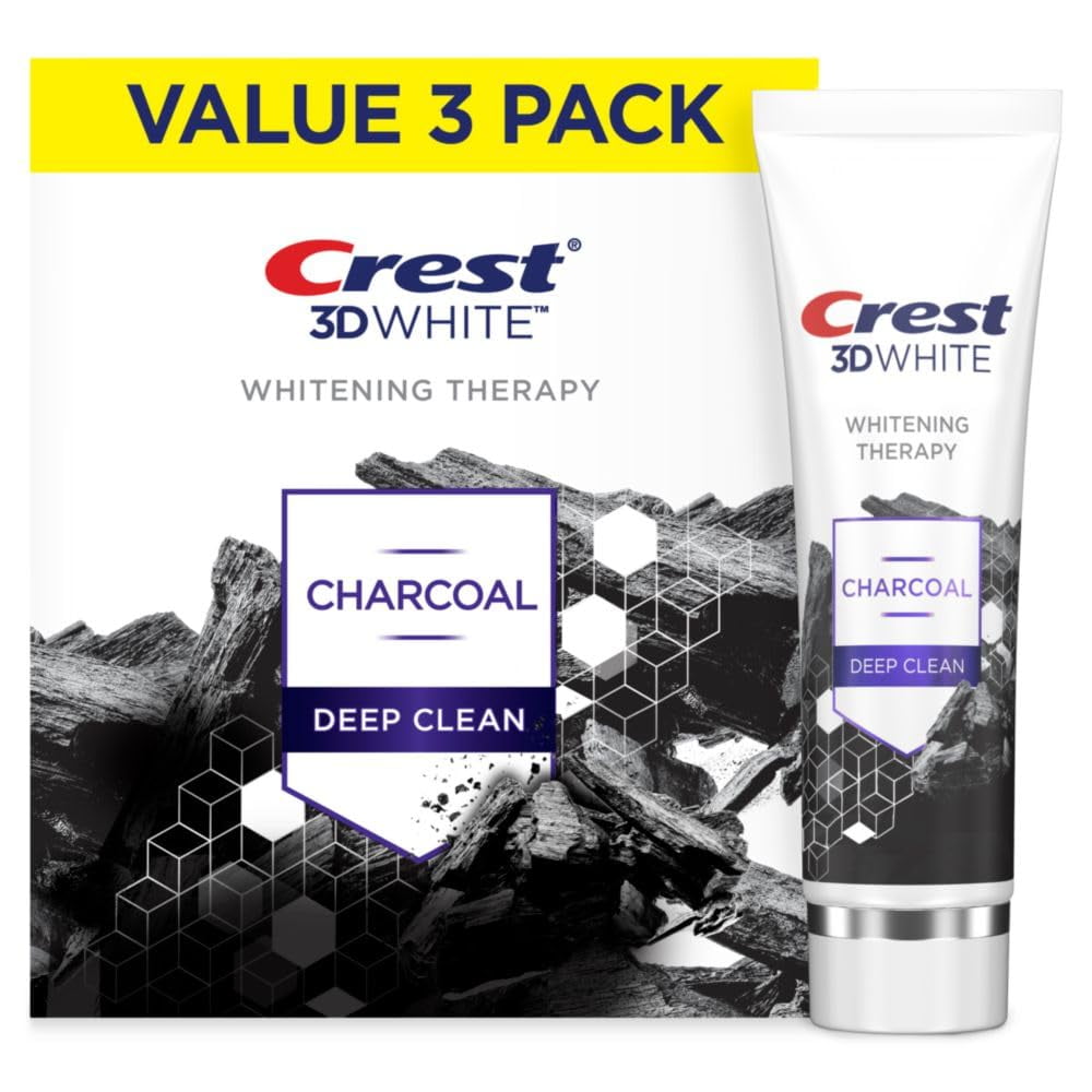 Crest 3D White Whitening STF9 Therapy Charcoal Deep Clean Mint Teeth ...