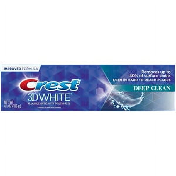 Crest 3D White, Whitening Toothpaste Deep Clean - 4.1 Oz (Pack of 2 ...