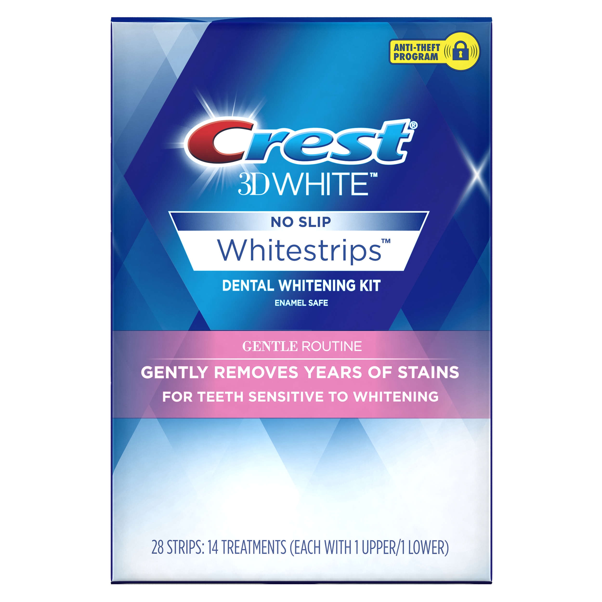 Crest 3D White Whitestrips Gentle Routine Teeth Whitening Kit for ...