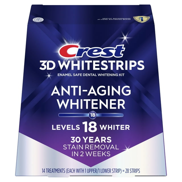 Enamel-Safe Crest 3DWhitestrips Radiant Express Teeth Whitening Kit, 14 ...