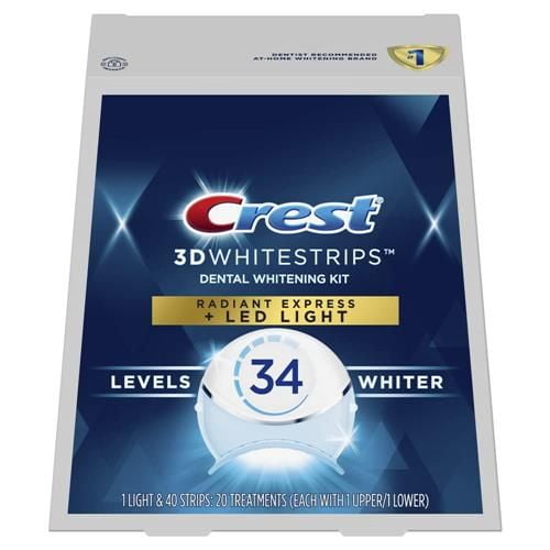 Crest 3D Whitestrips, Radiant Express With Led Accelerator Light, Teeth ...
