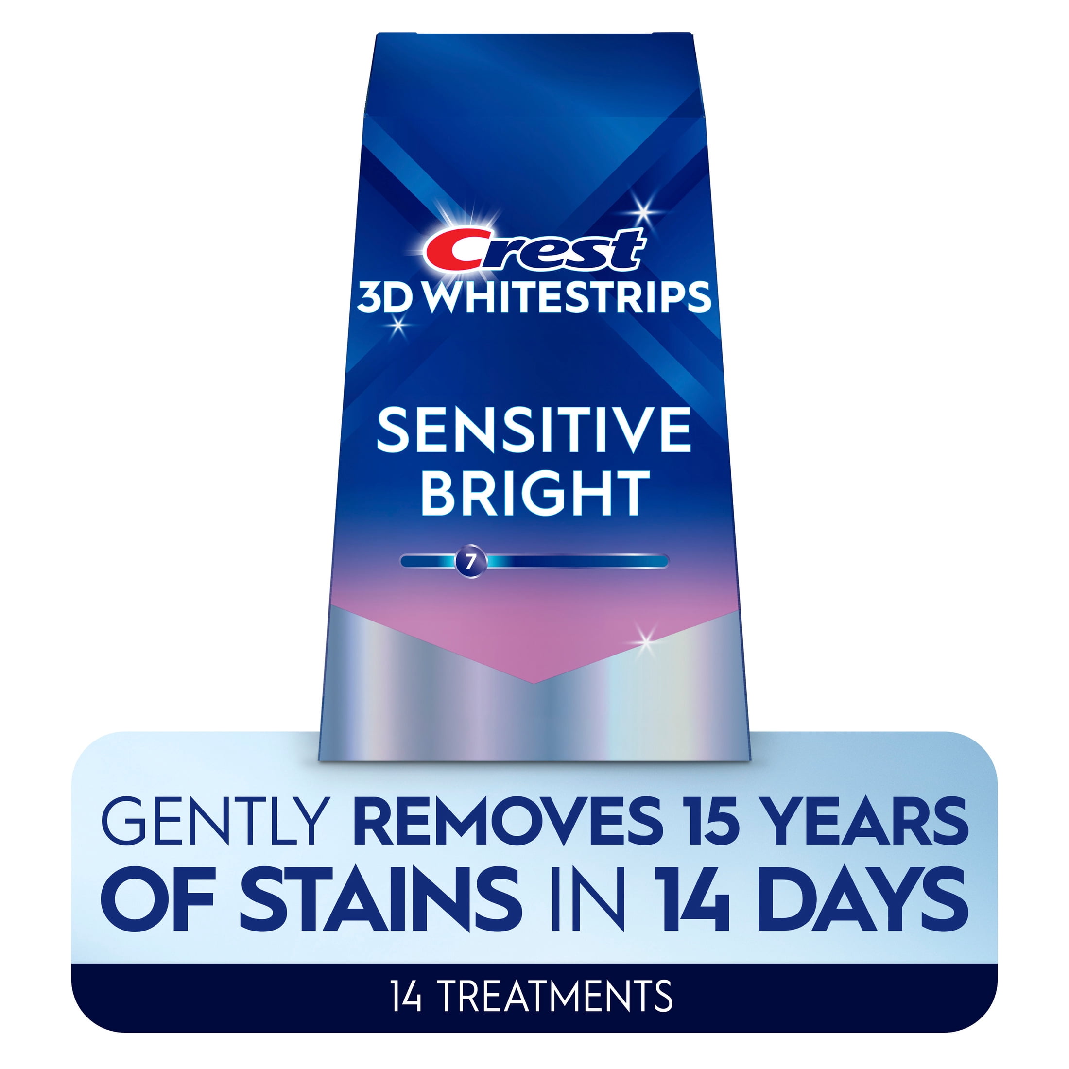 Crest Sensitive Bright Enamel-Safe Teeth Whitening Kit with 14 ...