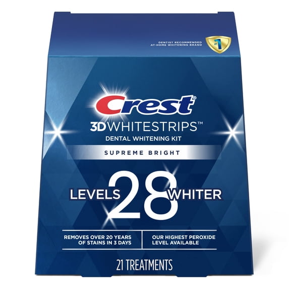 Crest Whitestrips Supreme Flexfit Teeth Whitening Strip Kit, 42 Strips ...