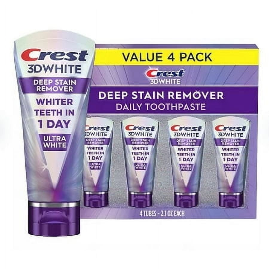 Crest 3DWhite Brilliance Deep Stain Remover Toothpaste, Mint, Enamel ...