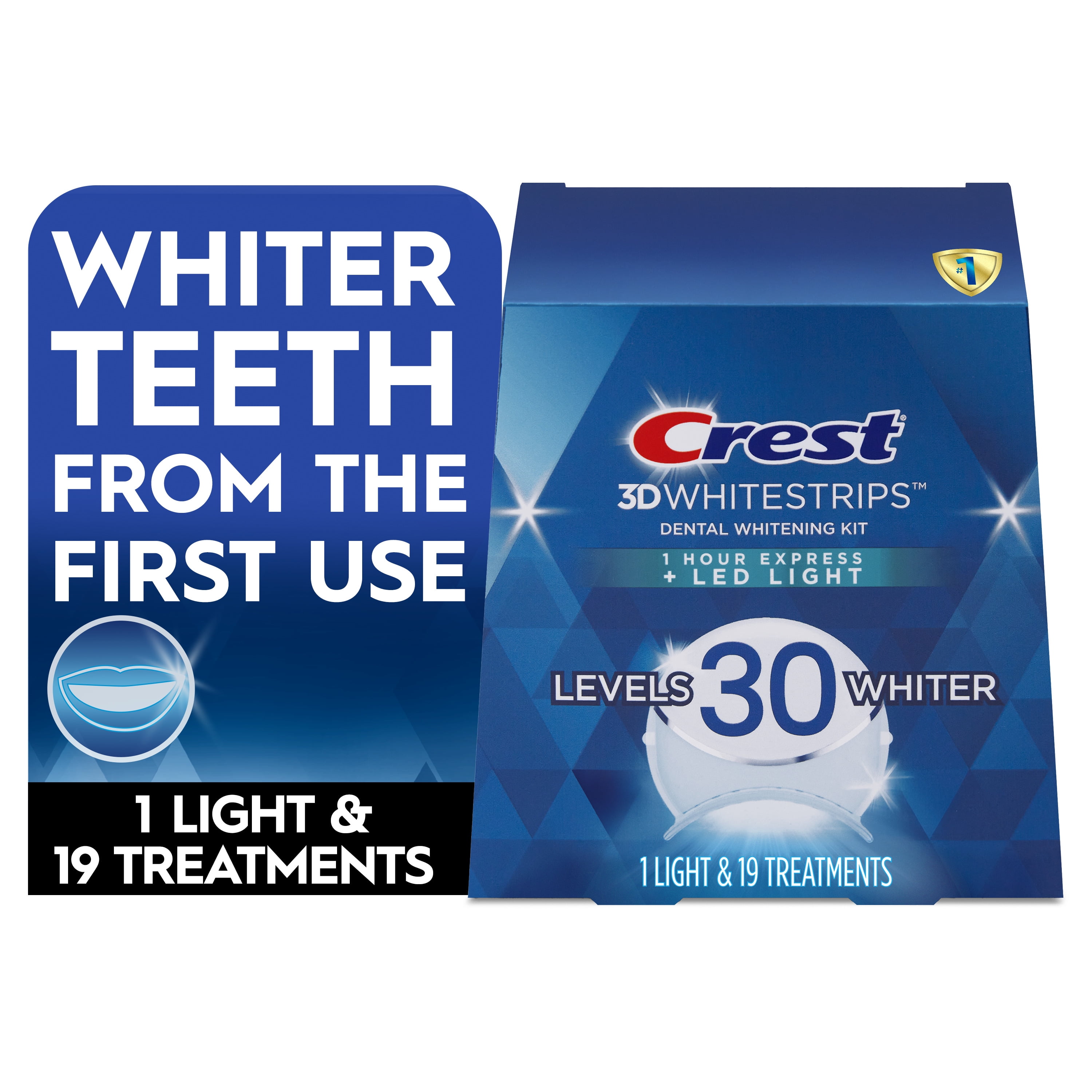 Brandclub - Crest 3DWhitestrips 1 Hour Express + LED Light Teeth ...