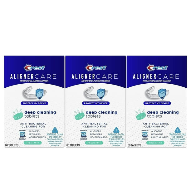 Crest Aligner Care Deep Cleaning Anti-Bacterial Tablets For Aligners ...