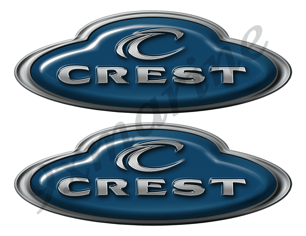 Crest Boat Oval Sticker set - Name Plate - Walmart.com