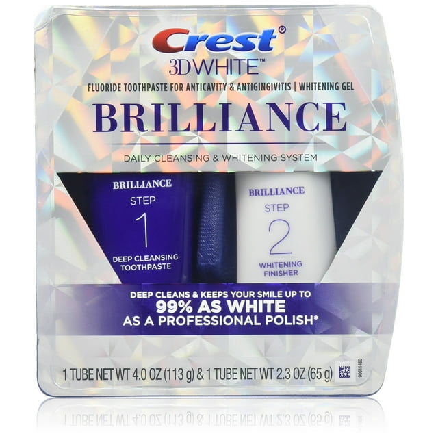Crest Brilliance Daily Cleasning Toothpaste And Whitening Gel System ...