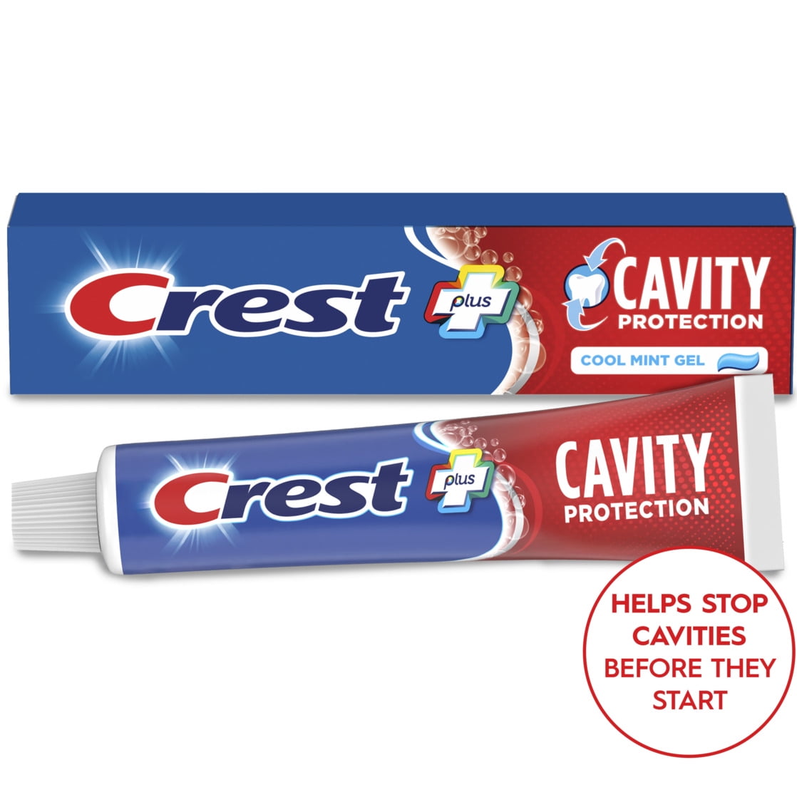 Crest 5.7 oz Cool Mint Cavity Protection Toothpaste Gel - ADA Approved ...