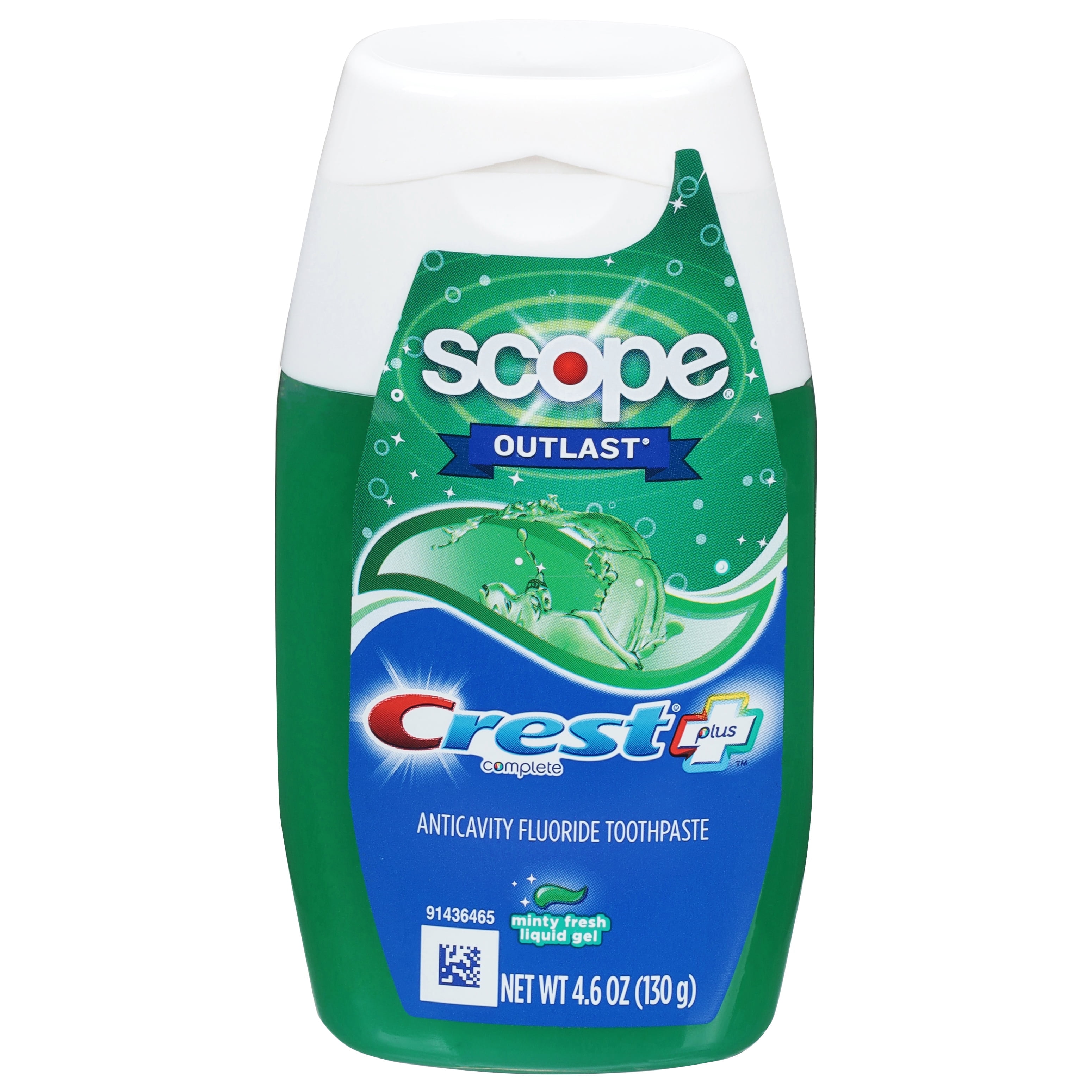 Crest Complete Plus Scope Outlast Mint Clean Liquid Gel Toothpaste 4 ...