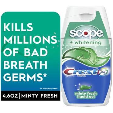 Crest Complete Plus Toothpaste +Whitening Scope Minty Fresh Striped - 5 ...