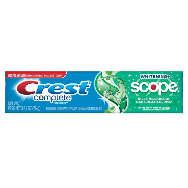 Crest Complete Plus Scope Whitening Toothpaste, Enamel Protection ...