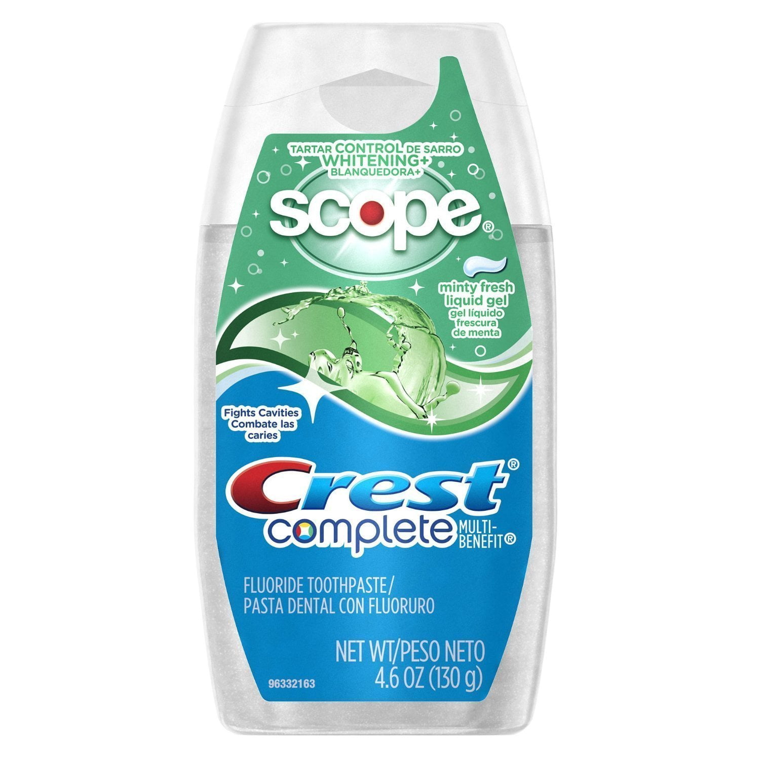 Crest Complete Tartar Control Whitening Plus Scope Liquid Gel - Minty ...
