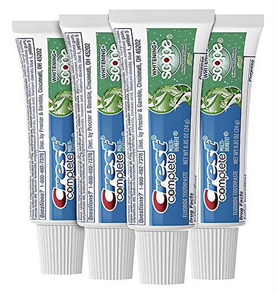 Crest Complete Whitening Scope Minty Toothpaste .85 Oz Travel Size 4 ...