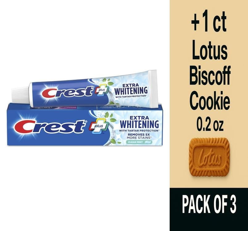 Crest + Extra Whitening Complete Clean Mint Toothpaste 5.4 oz - Pack of ...