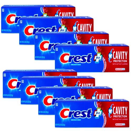 Crest Fluoride Cavity Protection Toothpaste 8.2 Ounce Regular Paste ...