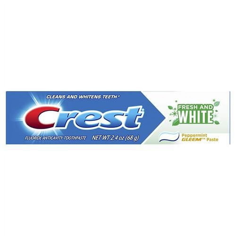 Crest Fresh & White Toothpaste, Peppermint Gleem Paste, 2.4 Oz ...