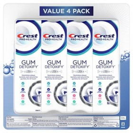 Crest Gum Detoxify Ultra Toothpaste, 4.7 oz., 4 count.pack of 2 ...