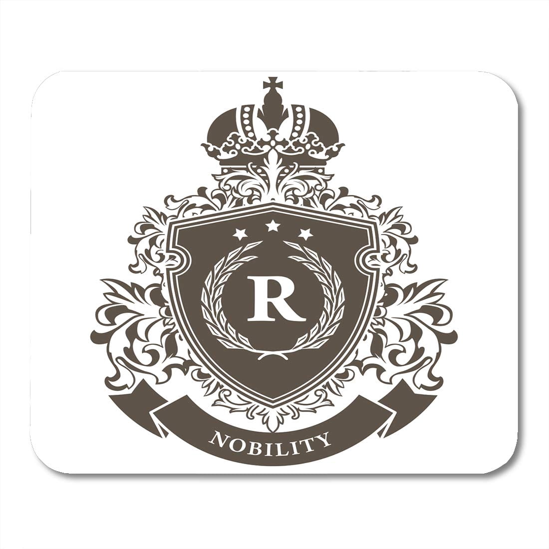 Crest Imperial of Arms Heraldic Royal Emblem Shield Crown and Laurel ...