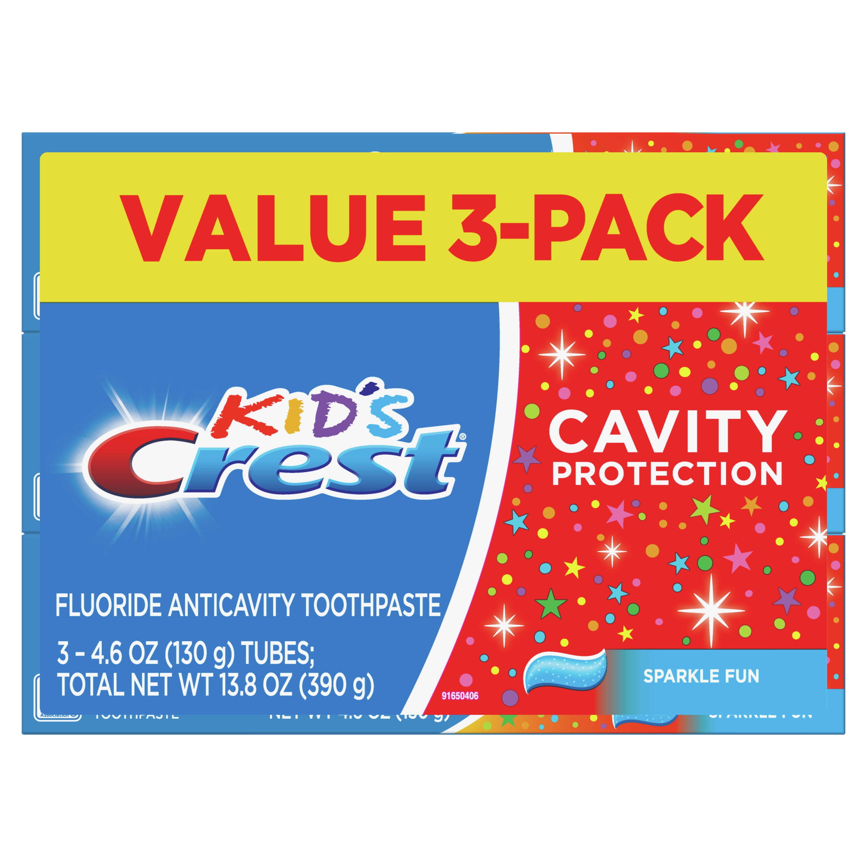 Crest Kids Cavity Protection Toothpaste, Sparkle Fun Flavor, 4.6 oz 3 ...