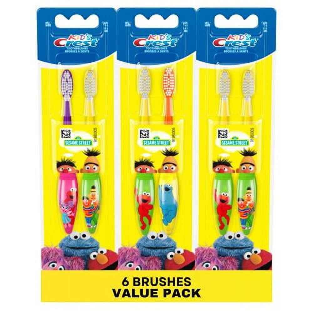 Crest Oral-B Kids Soft Toothbrush Featuring Sesame Street, (Three 2 ...