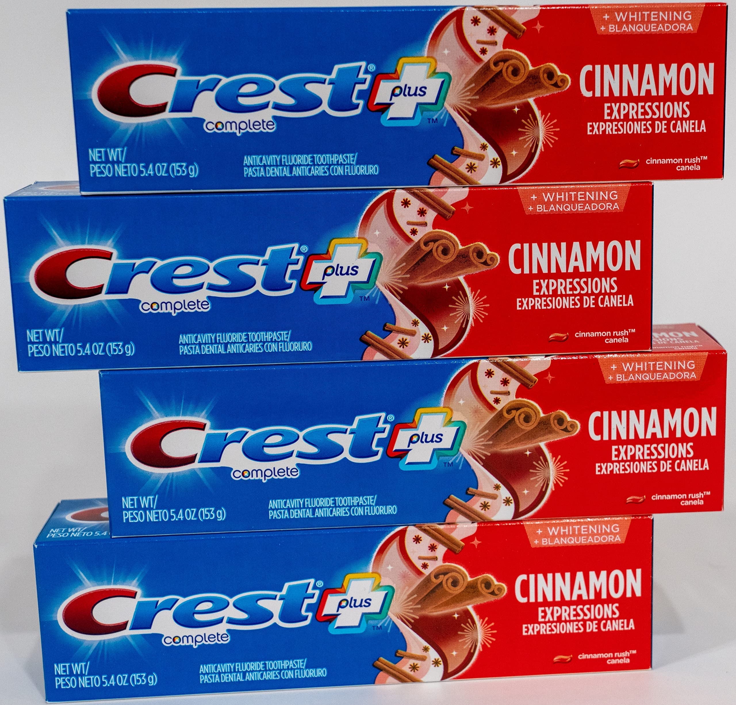 Crest Complete Whitening Plus Cinnamon Rush Toothpaste, 5.4 Oz - Pack ...