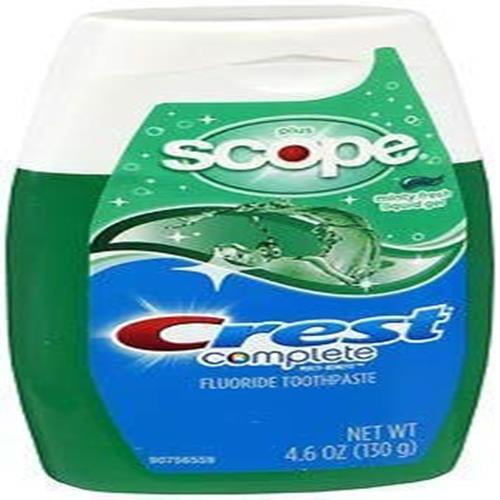 Crest Plus Scope Toothpaste Liquid Gel Minty Fresh - 4.6 Oz, Pack Of 4 ...
