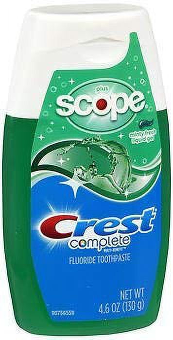 Crest Plus Scope Toothpaste Liquid Gel Minty Fresh - 4.6 oz, Pack of 4 ...