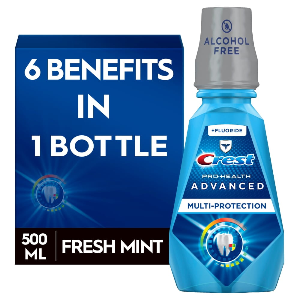 Crest Pro Health Advanced Alcohol Free Mouthwash Extra Deep Clean Fresh ...