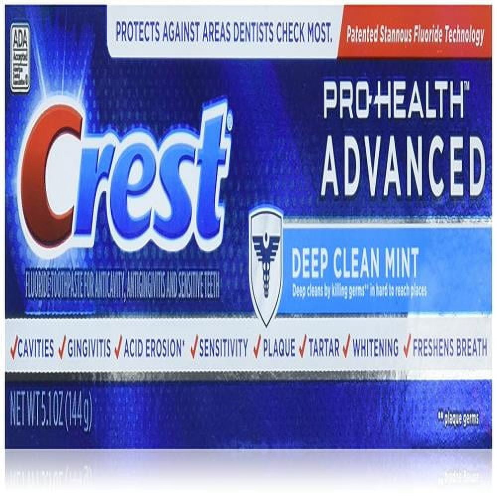 Crest Pro Health Advanced Deep Clean Mint Toothpaste, 5.1 Ounce (Pack ...