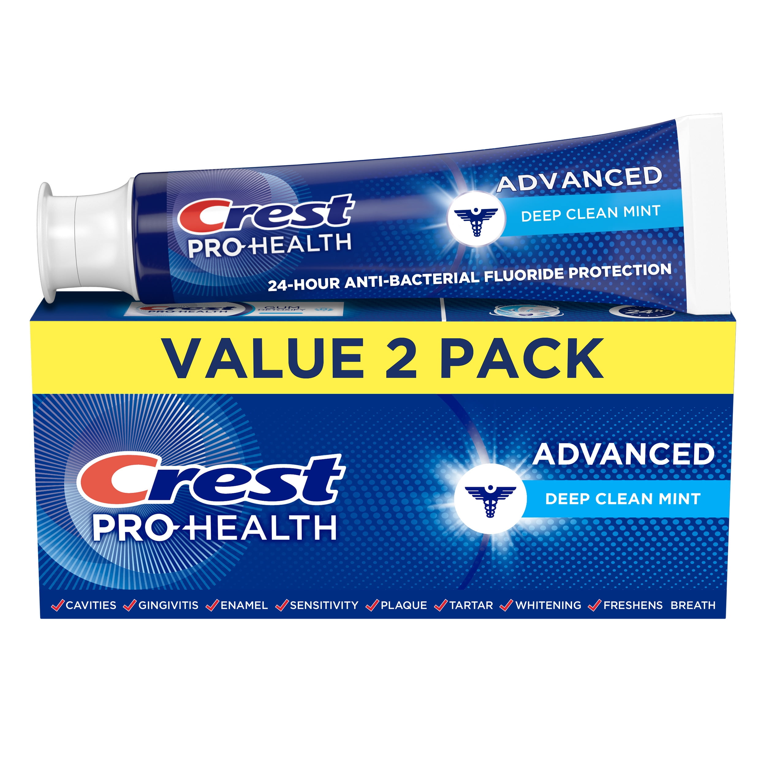 Crest Pro-Health Advanced Deep Clean Mint Toothpaste, 5.1 oz, 2 Count ...