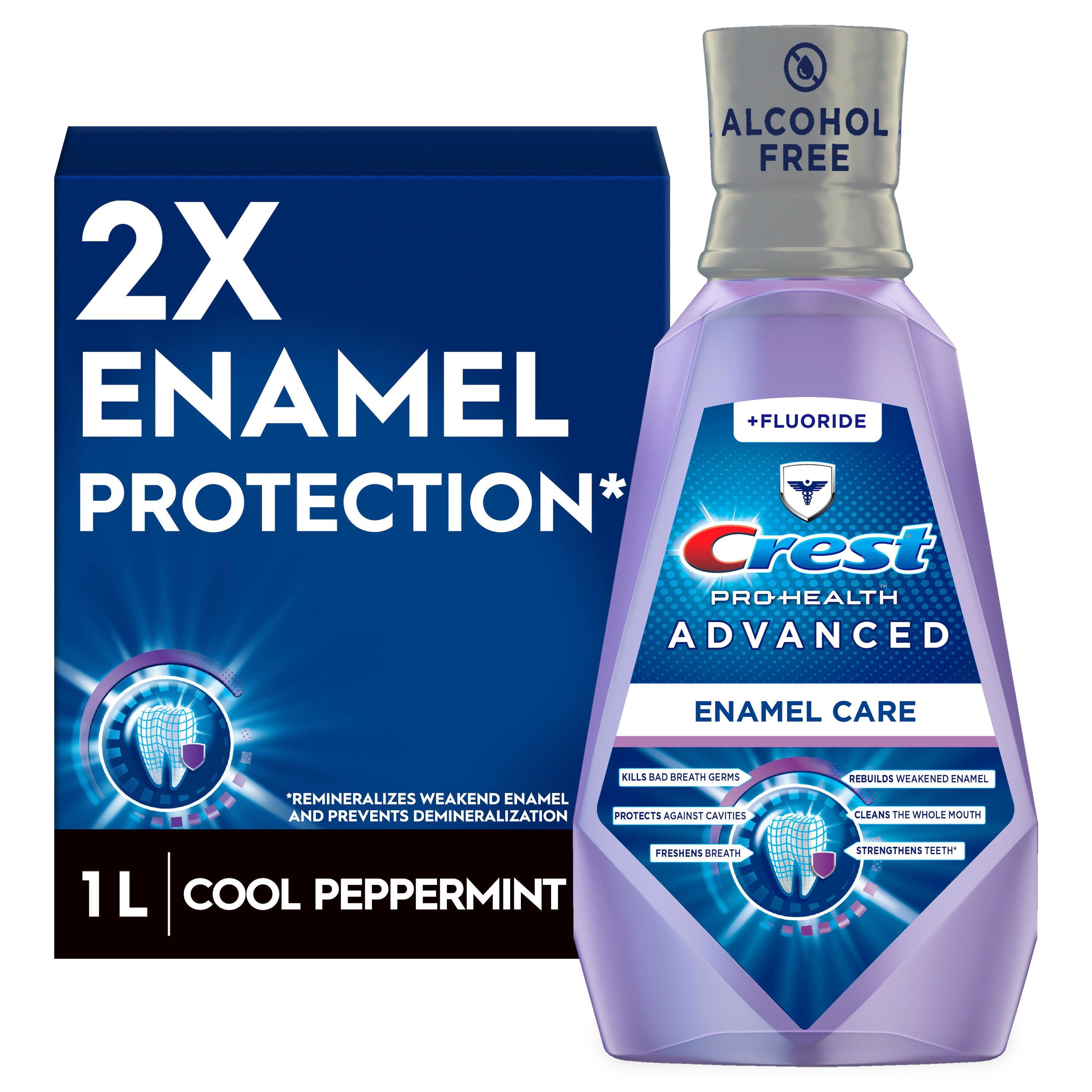 Crest Pro-Health Advanced Enamel Care Mouthwash - 33.8 oz (Pack of 2 ...