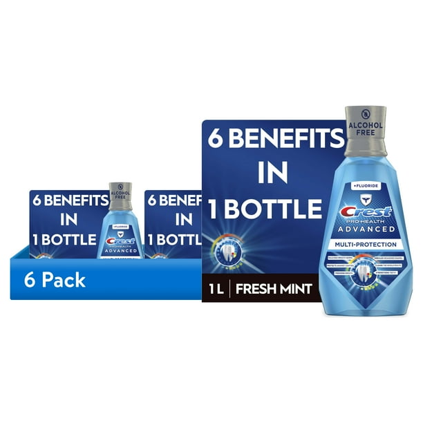 (6 pack) Crest Pro-Health Advanced Multi-Protection Alcohol Free ...