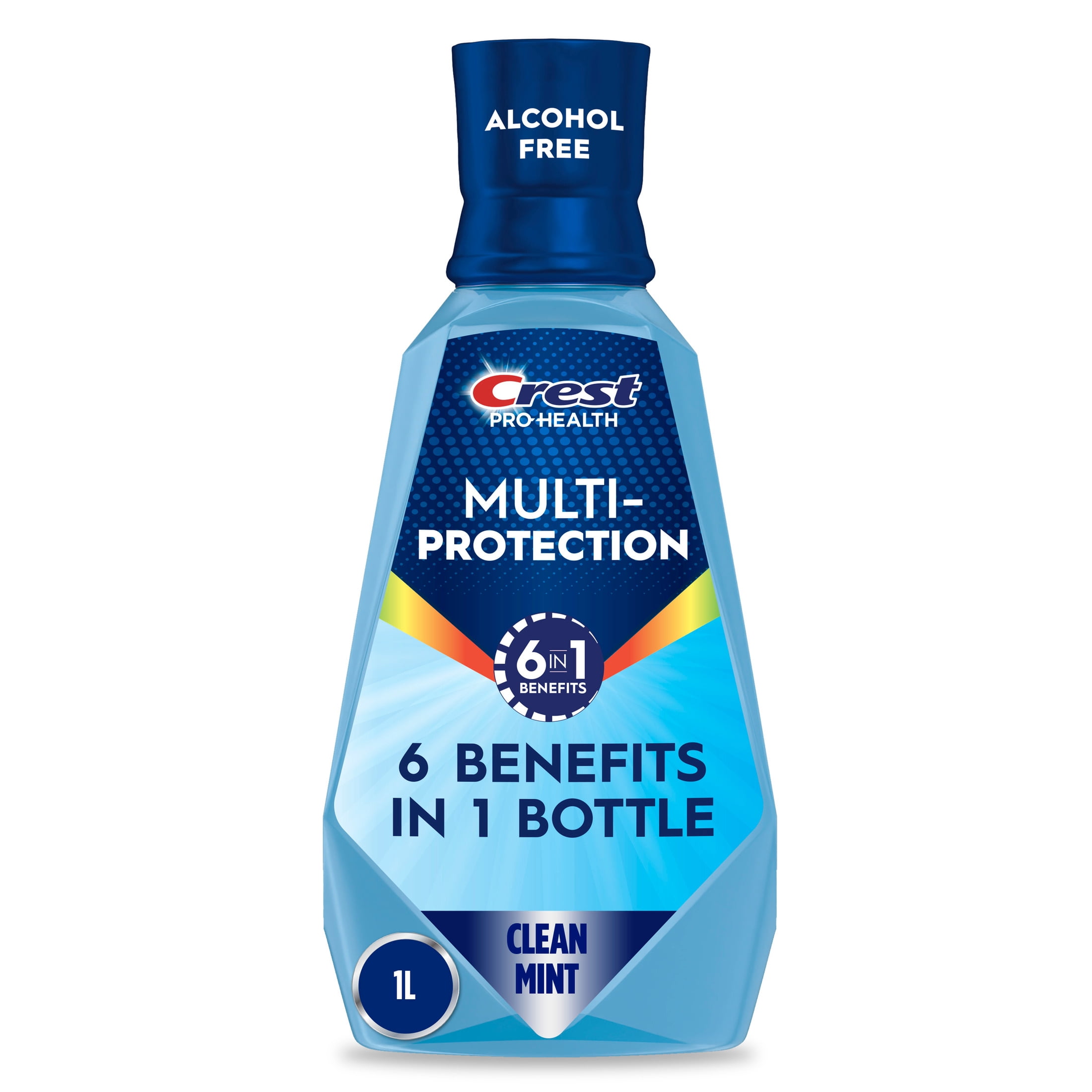 Crest, Mouthwash, 1L Fluoride Multi-Protection, Alcohol-Free - Walmart.com